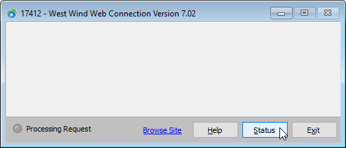 Step 2 - Testing the installation - West Wind Web Connection